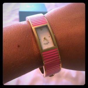 kate spade | Accessories | Kate Spade New York Goldhot Pink Bracelet ...